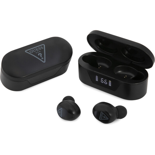 Guess True Wireless Triangle Logo BT5.0 5H Stereo Earphones Black ...