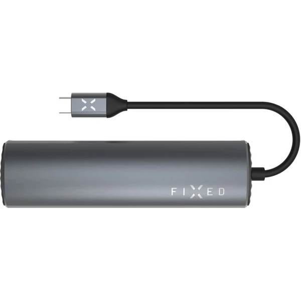 FIXED HUB Pre 6v1 USB-C hliníkový húb pre notebooky a tablety sivý ...