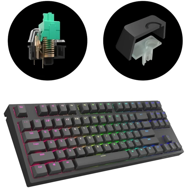 Dark Project KD87 Black PBT Mech. g3ms Teal (ENG) - Smarty.sk