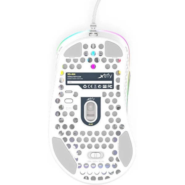 XTRFY Gaming Mouse M4 RGB herná myš biela - Smarty.sk