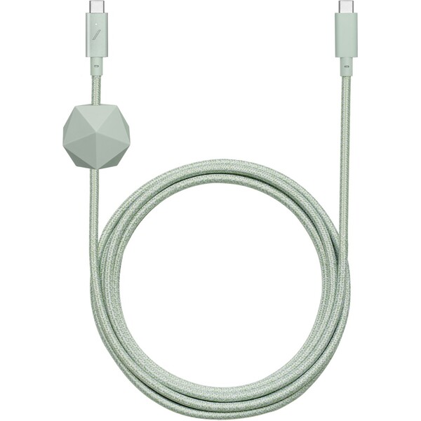 Native Union Desk Cable USB-C kábel, 2.4m, 100W, sage - Smarty.sk