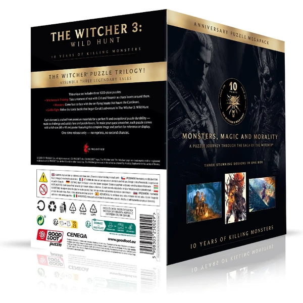 Puzzle The Witcher 3: Wild Hunt 10 Years of Killing Monsters 3x1000 ...