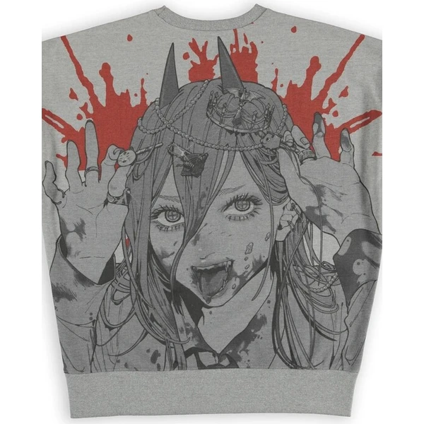 Mikina Difuzed Chainsaw Man – Power Grey Melange M - Smarty.sk